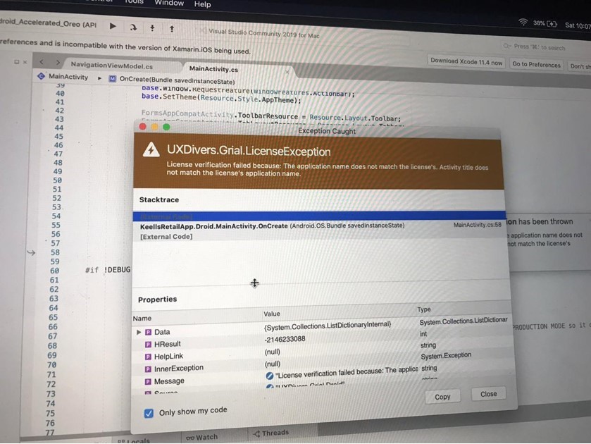 UXDivers.Grial.LicenseException: 'License verification failed ERROR · Issue #708 · UXDivers ...