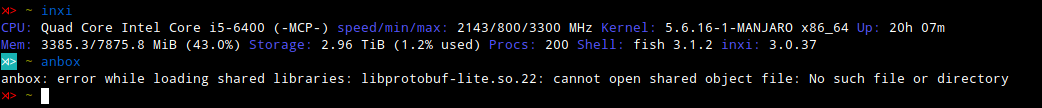 anbox: error while loading shared libraries: libprotobuf-lite.so.22: cannot open shared object ...