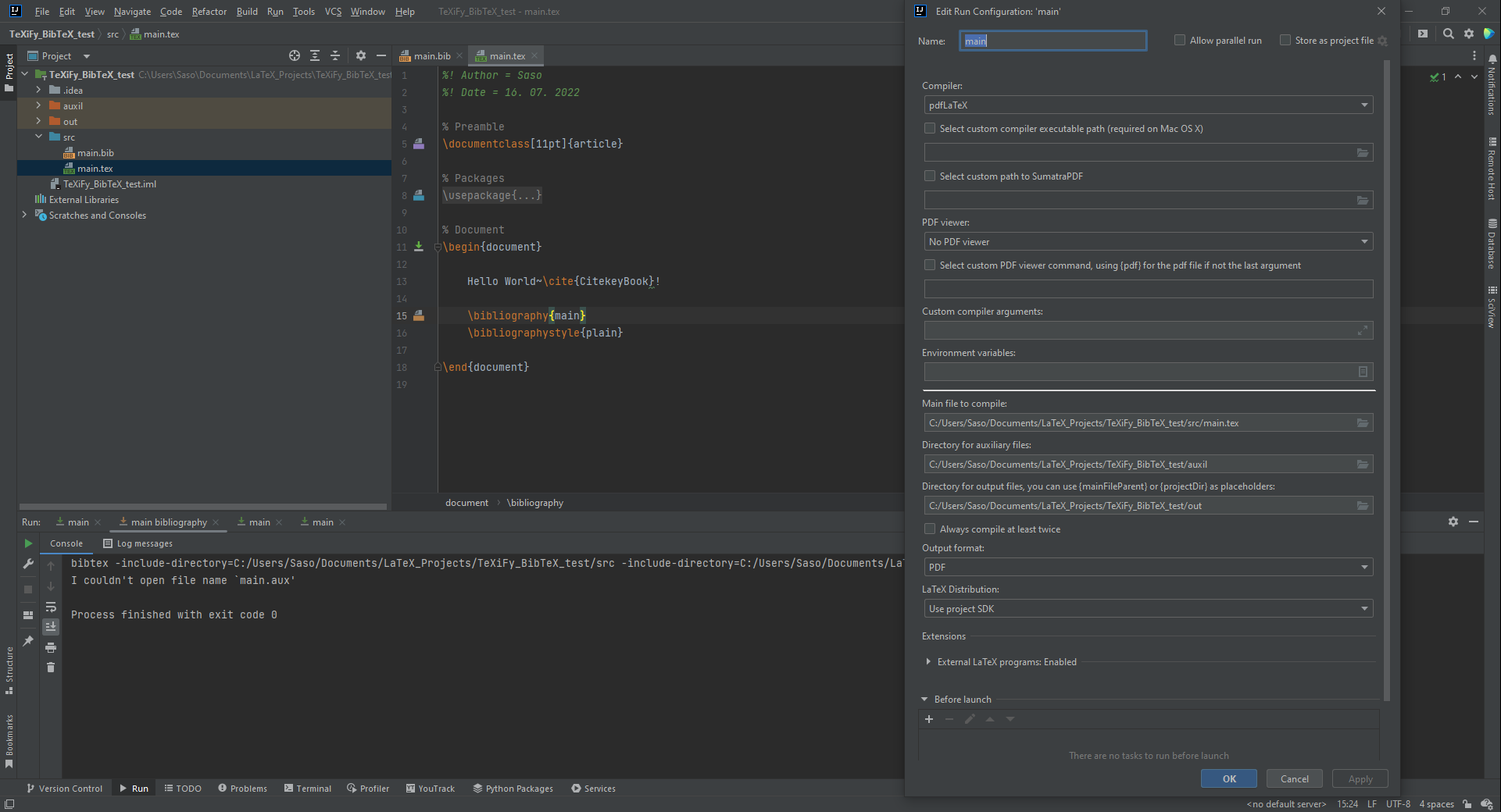 BibTeX can't find aux file. · Issue #2530 · Hannah-Sten/TeXiFy-IDEA · GitHub