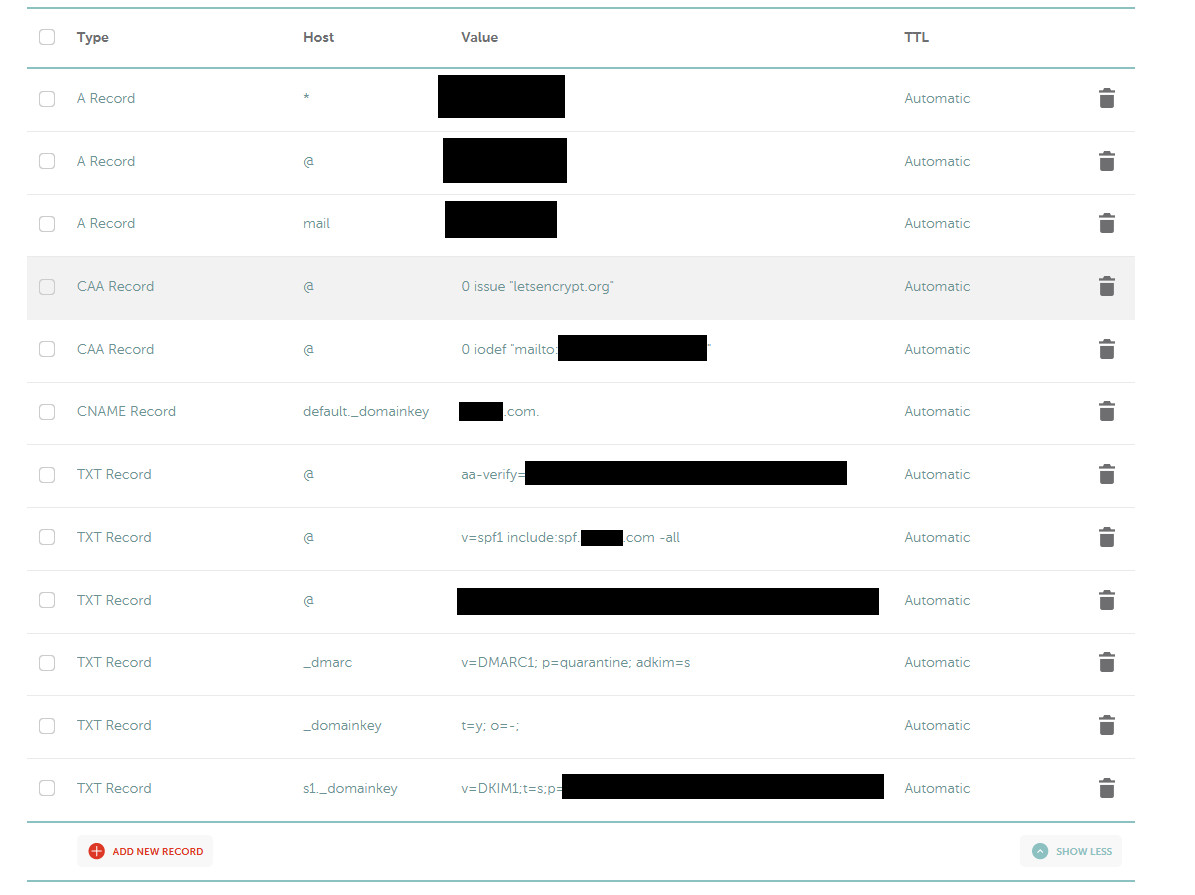 "Check Records" says CNAME default._domainkey record not found · Issue #96 · anonaddy/anonaddy ...