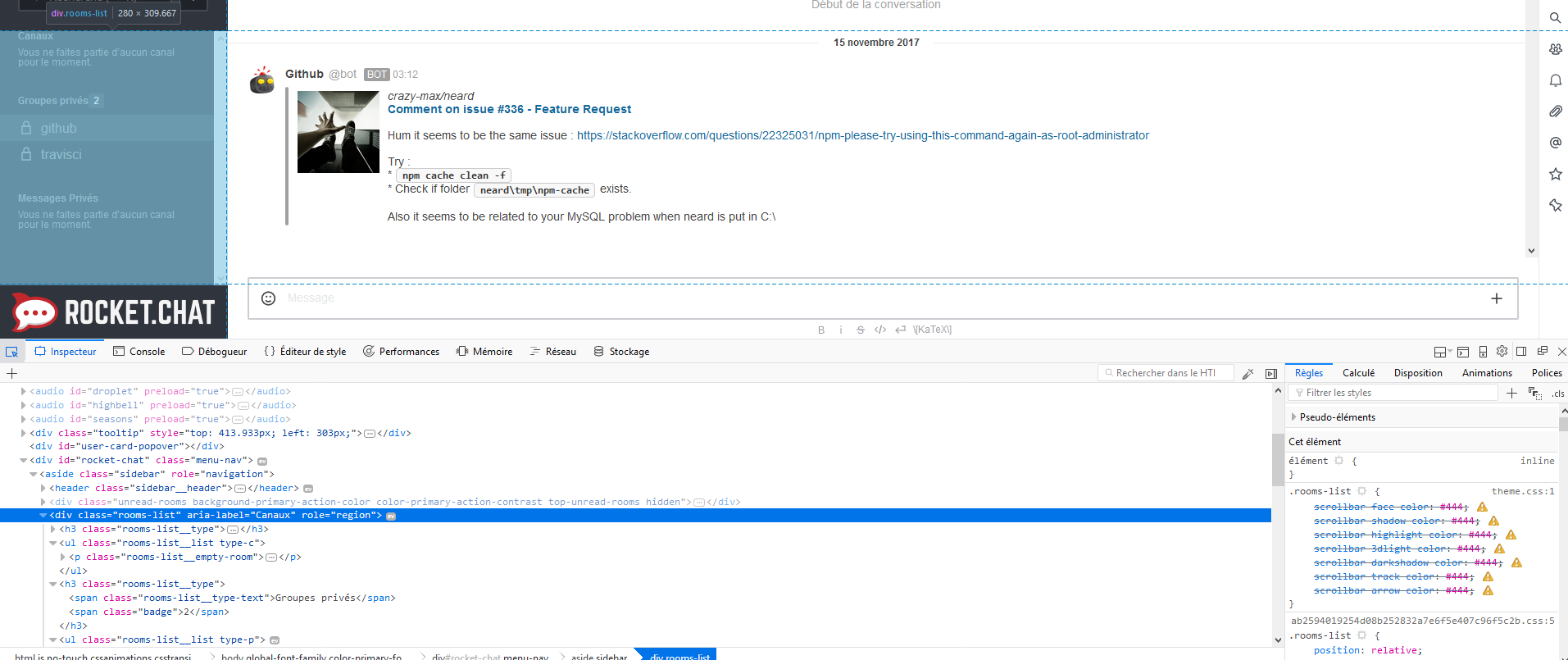 Scrollbar in rooms list on Firefox · Issue #8946 · RocketChat/Rocket ...