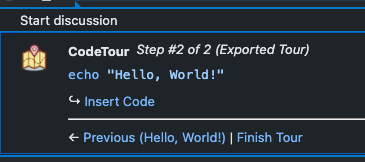 Support inserting multiline code blocks. · Issue #155 · microsoft/codetour · GitHub