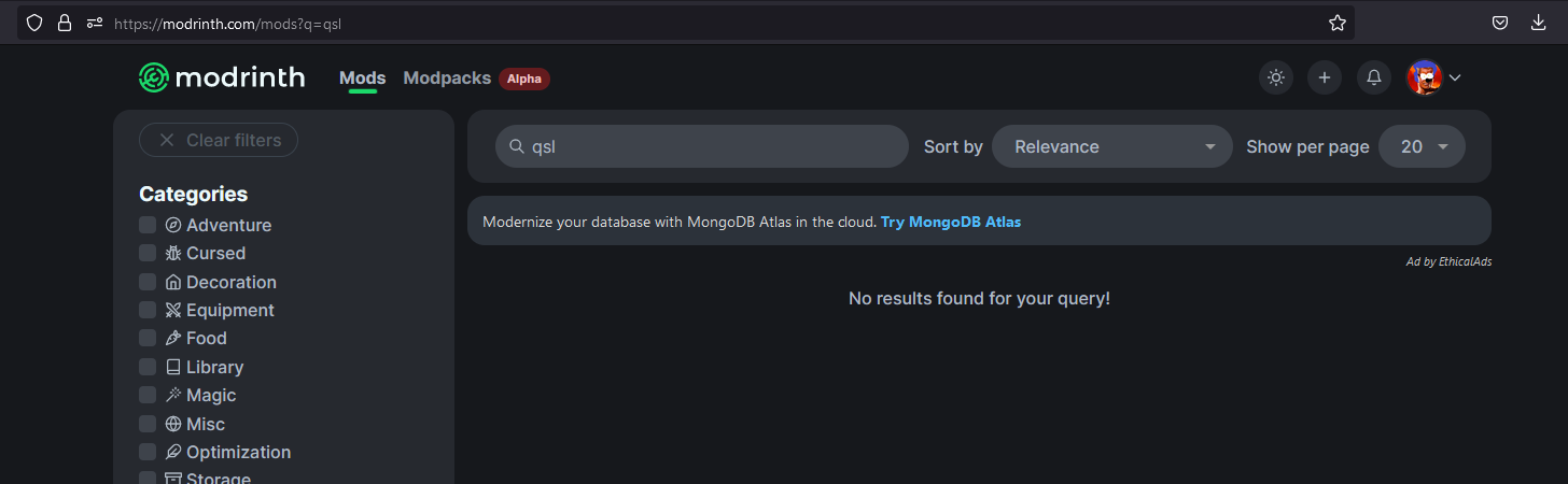 Modrinth search does not include slugs · Issue #2708 · modrinth/code · GitHub