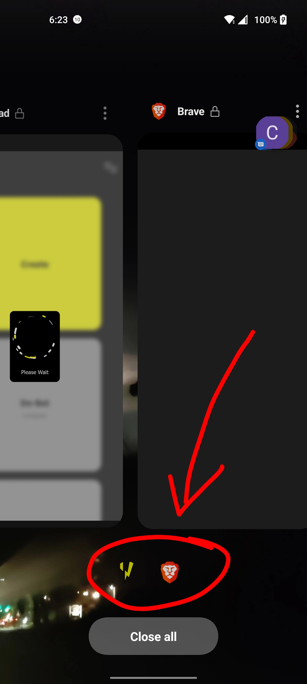 Connect to Wallet Prompt("This page wants to interact with Brave Wallet ...