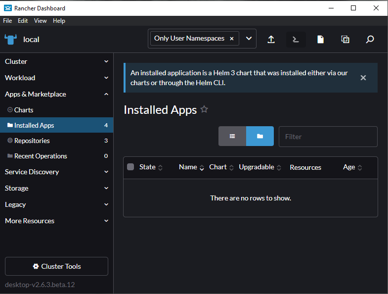 No apps showed up in the "Installed Apps" in Rancher Dashboard · Issue ...