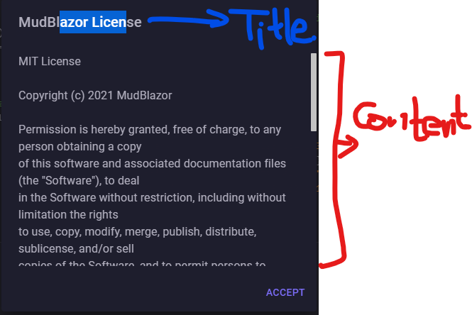 Unable to make the text selection within the muddialog content · Issue #4477 · MudBlazor ...