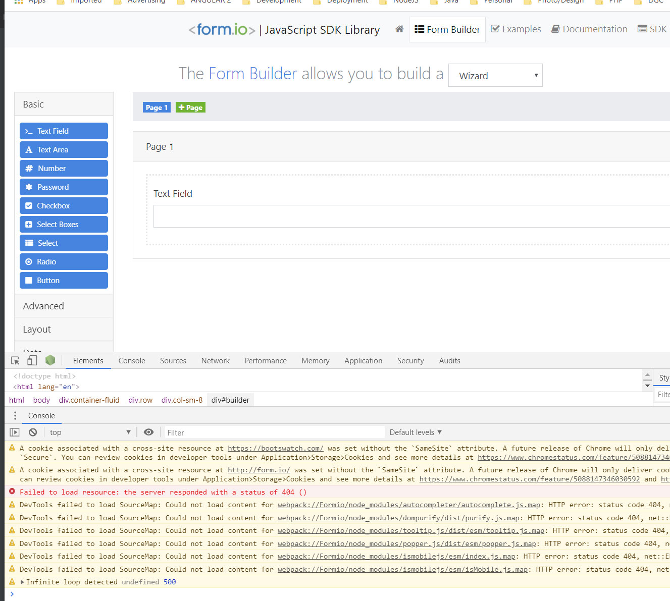 [BUG] Infinite loop in wizard mode · Issue #2666 · formio/formio.js · GitHub