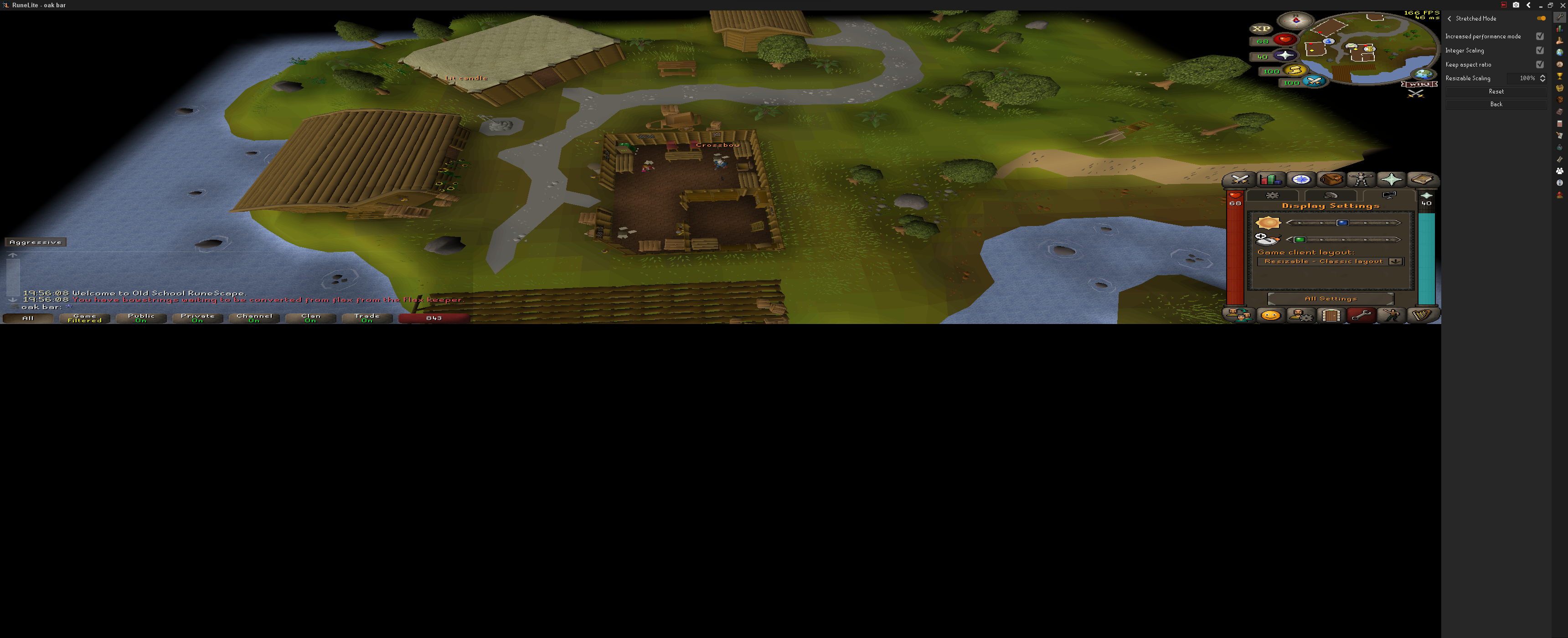 Stretched mode on resizable mode with integer scaling + keep AR + resizable scaling 100% only ...