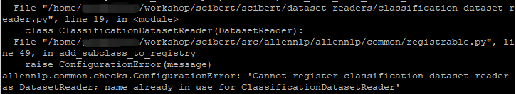 ModuleNotFoundError: No module named 'scibert.dataset_readers' · Issue #3134 · allenai/allennlp ...