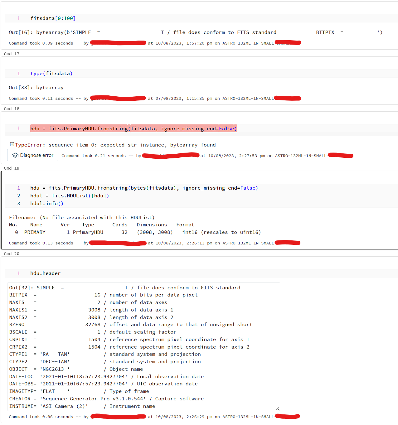 fits.PrimaryHDU.fromstring() errors when passing bytearray · Issue #15132 · astropy/astropy · GitHub