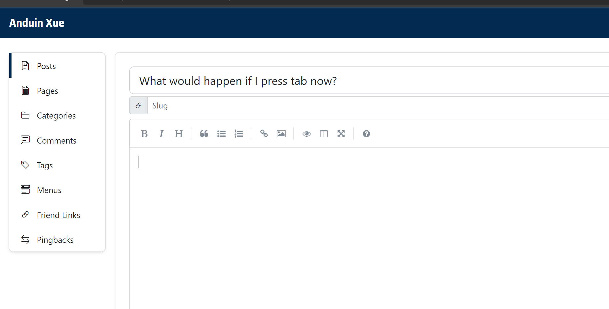 Slug doesn't appear after filling the title. · Issue #687 · EdiWang/Moonglade · GitHub