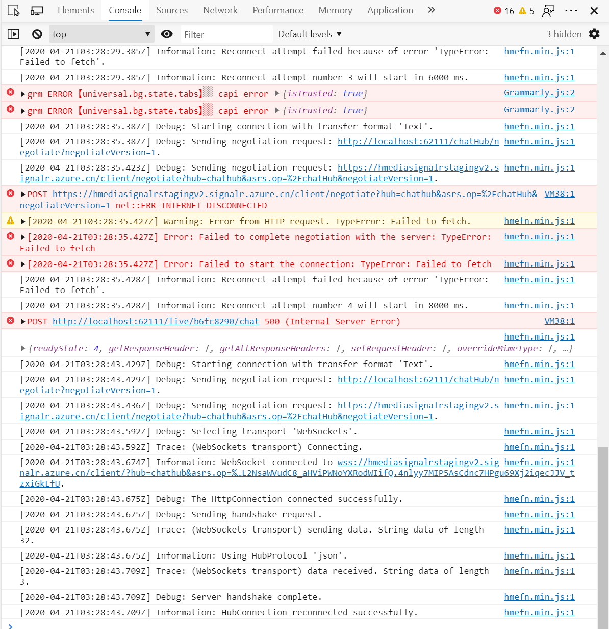 Discussion: .net Core3.0 SignalR AutomaticReconnect not reconnecting after Connection Timeout ...