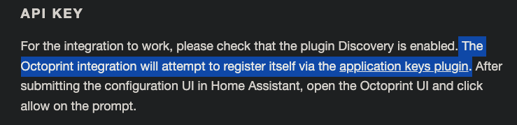 Octoprint Integration Ask For User Name Not Api Key · Issue 20506 · Home Assistanthome