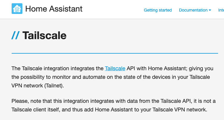 Tailscale integration and providing connectivity · Issue #66401 · home-assistant/core · GitHub