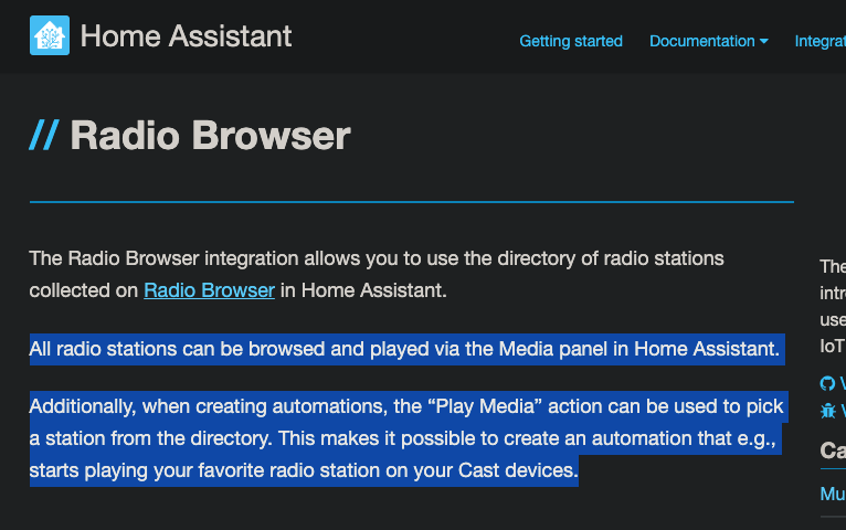 Radio documentation - please help more · Issue #22242 · home-assistant/home-assistant.io · GitHub