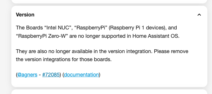 Version Integration Stopped Workingnot Loading · Issue 72381 · Home Assistantcore · Github