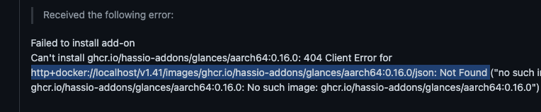 Unable To Download Glances From Add On · Issue 267 · Hassio Addonsaddon Glances · Github 