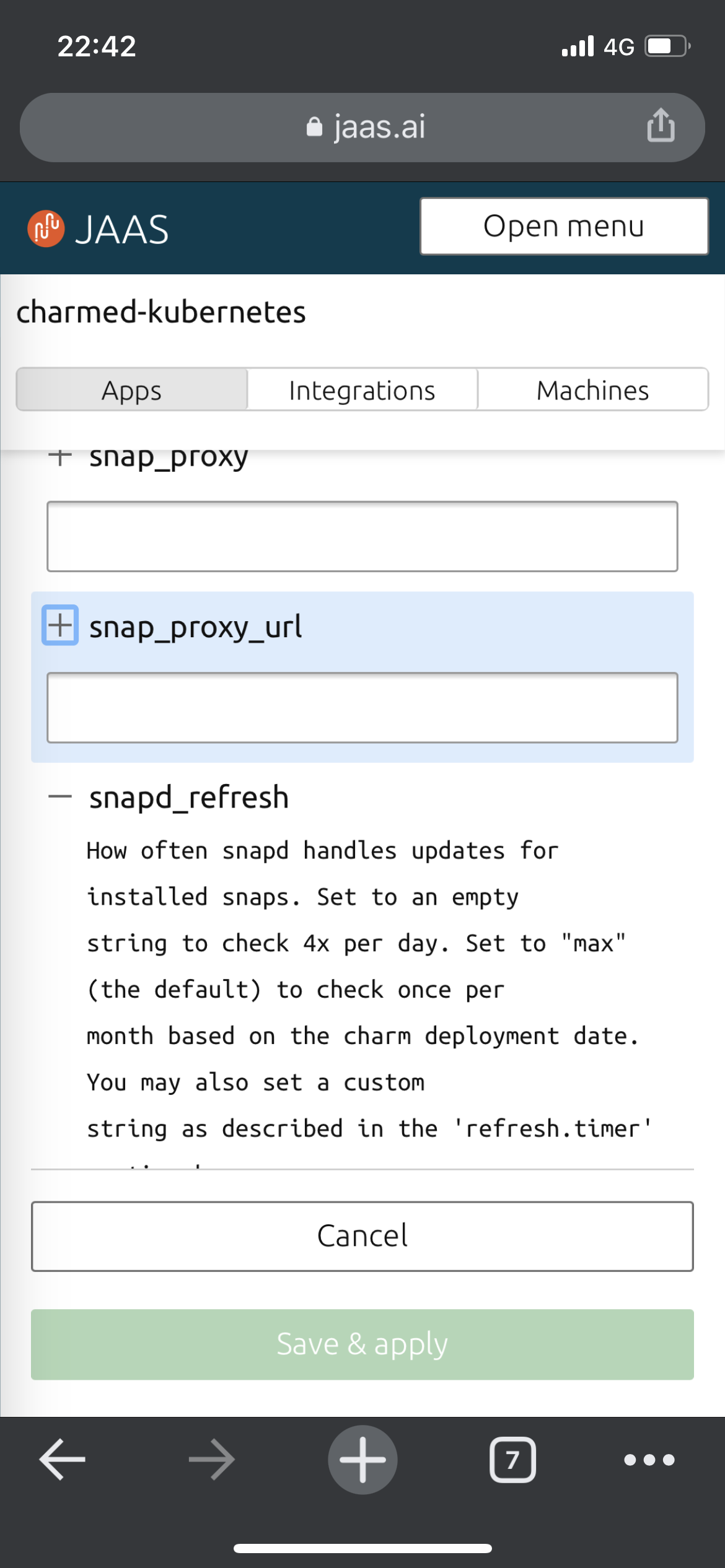 On mobile the + is hard to tap. Use the actions expander for config ...