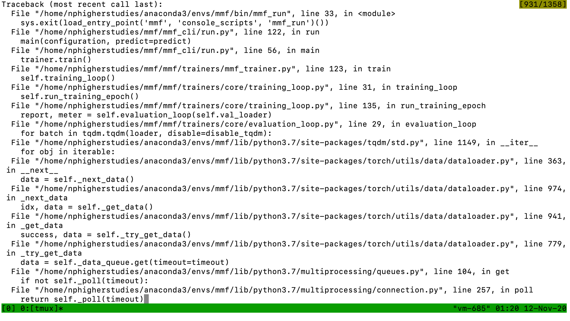 Issue with Training command · Issue #681 · facebookresearch/mmf · GitHub