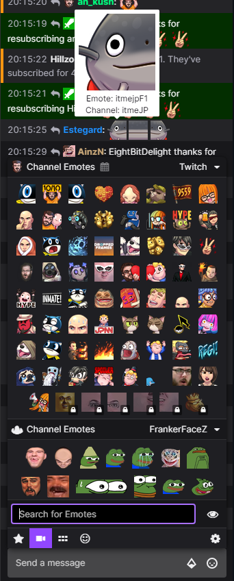 Follower emotes missing in emote menu · Issue #1071 · FrankerFaceZ ...