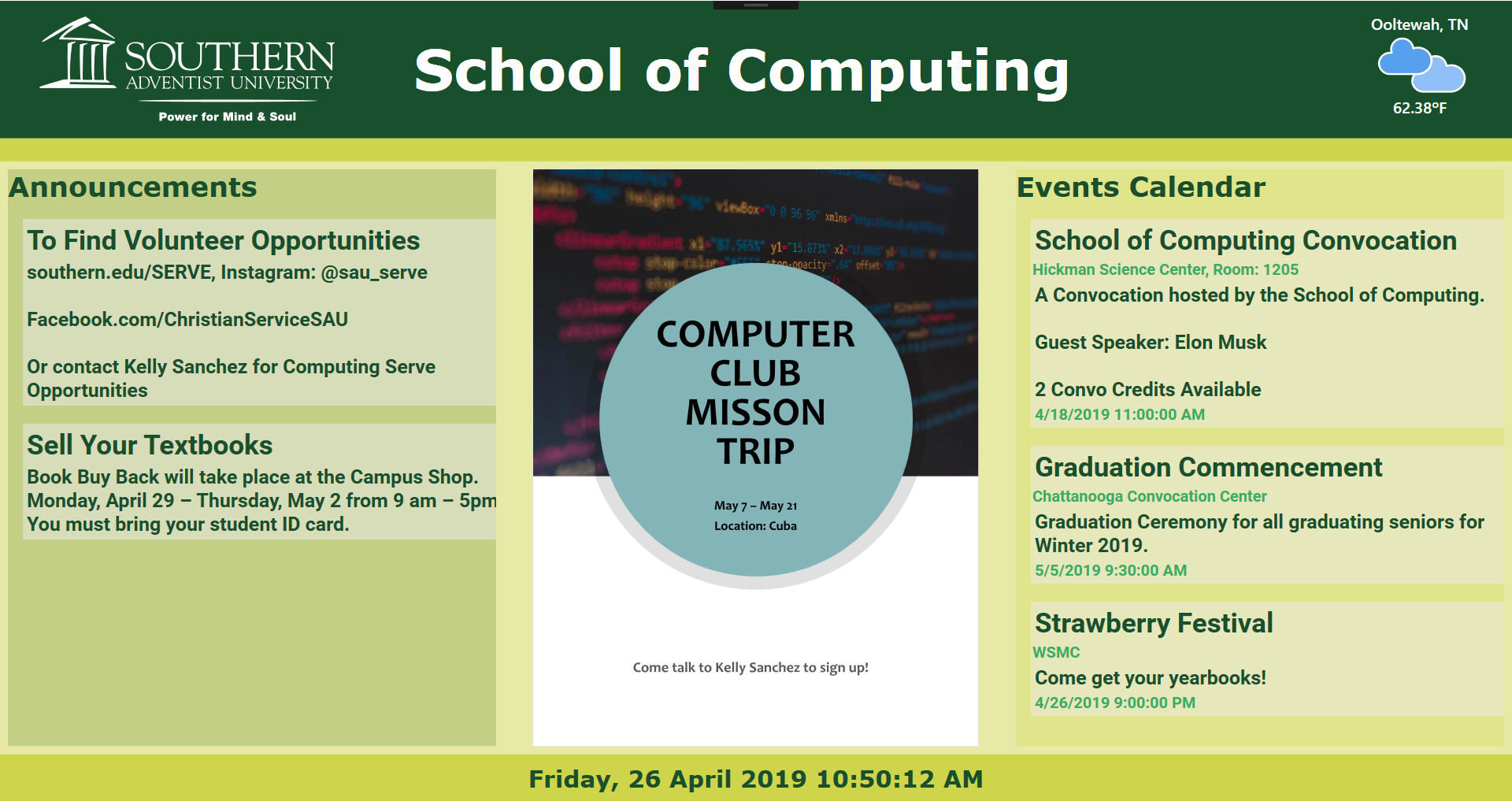 GitHub - victoriapohle/DigiBoard: A digital bulletin board created for Southern Adventist ...