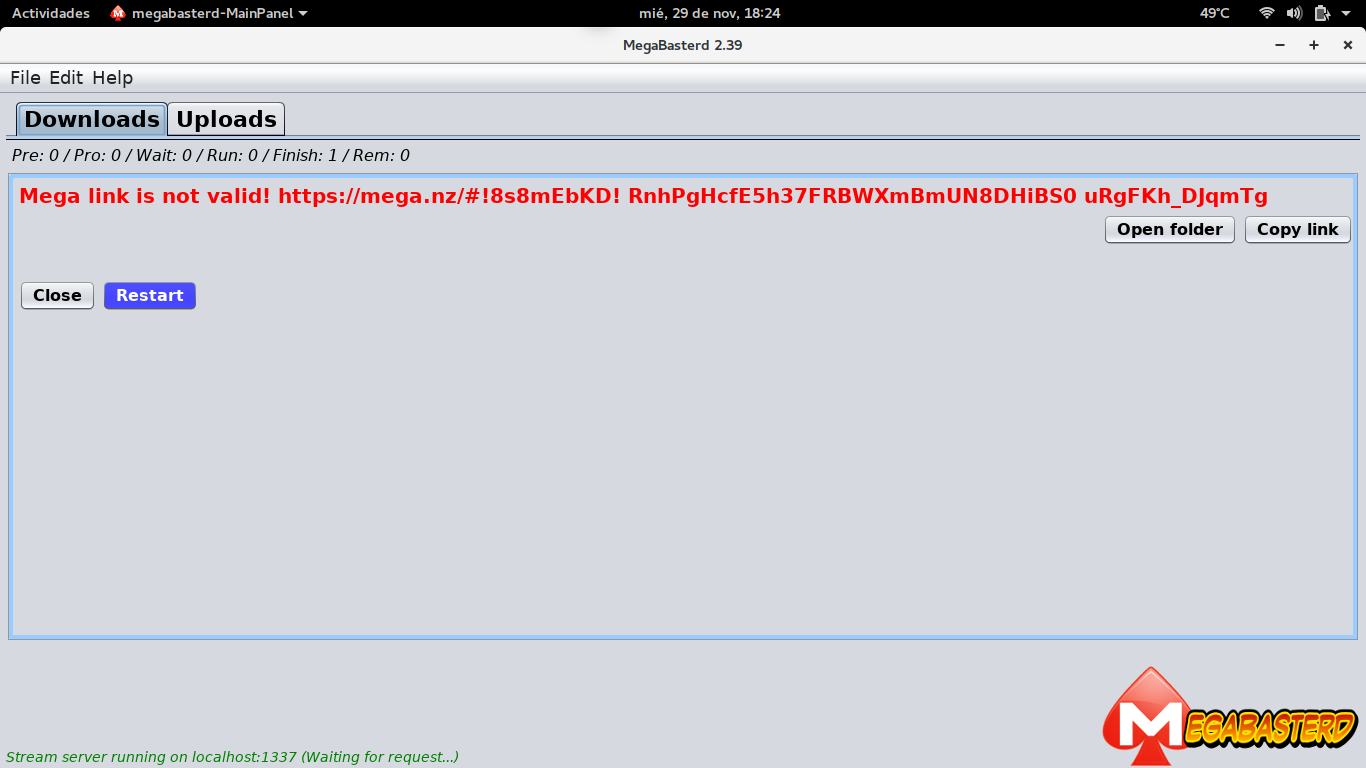 Problems when downloading mega files · Issue #17 · tonikelope/megabasterd · GitHub