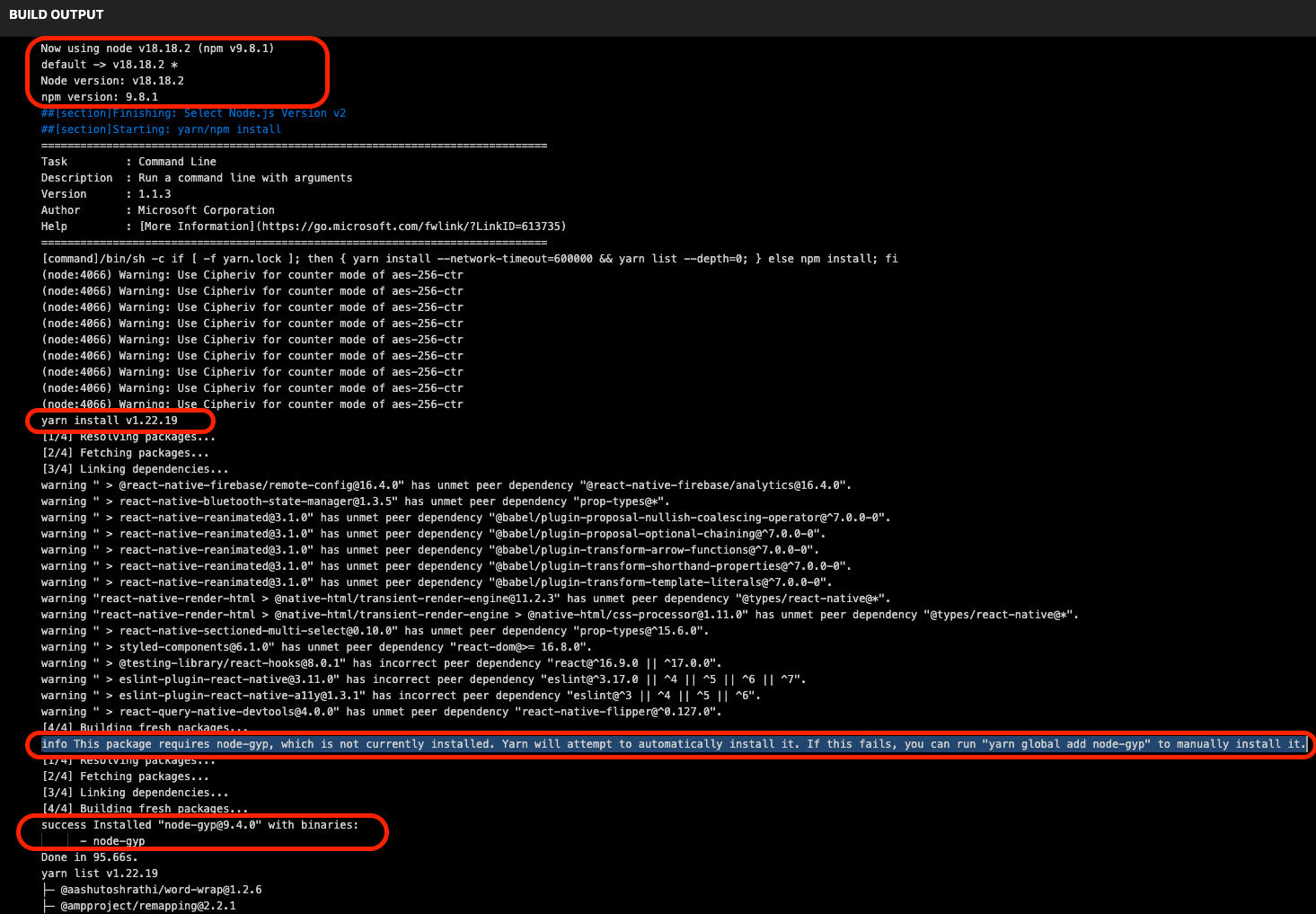 Support React Native yarn projects with Node 18.x · Issue #2594 ...
