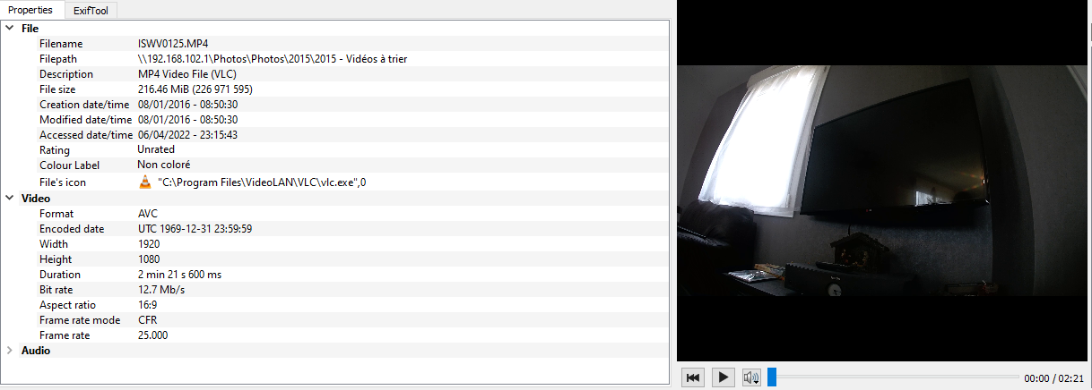 Some of my videos are added without date, though the file does contain ...