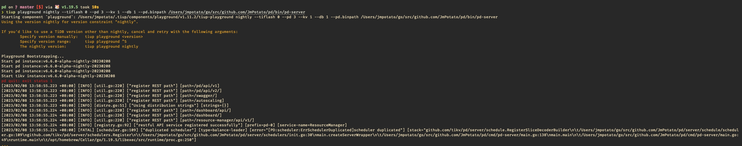 *: scheduler register duplicated · Issue #5936 · tikv/pd · GitHub