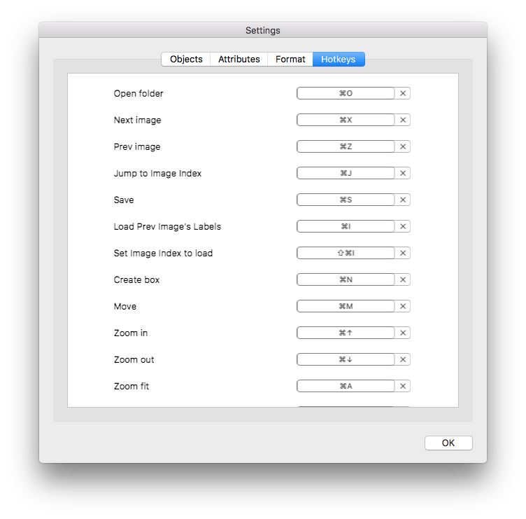 Add a way to define custom hotkeys. · Issue #14 · ryouchinsa/Rectlabel-support · GitHub