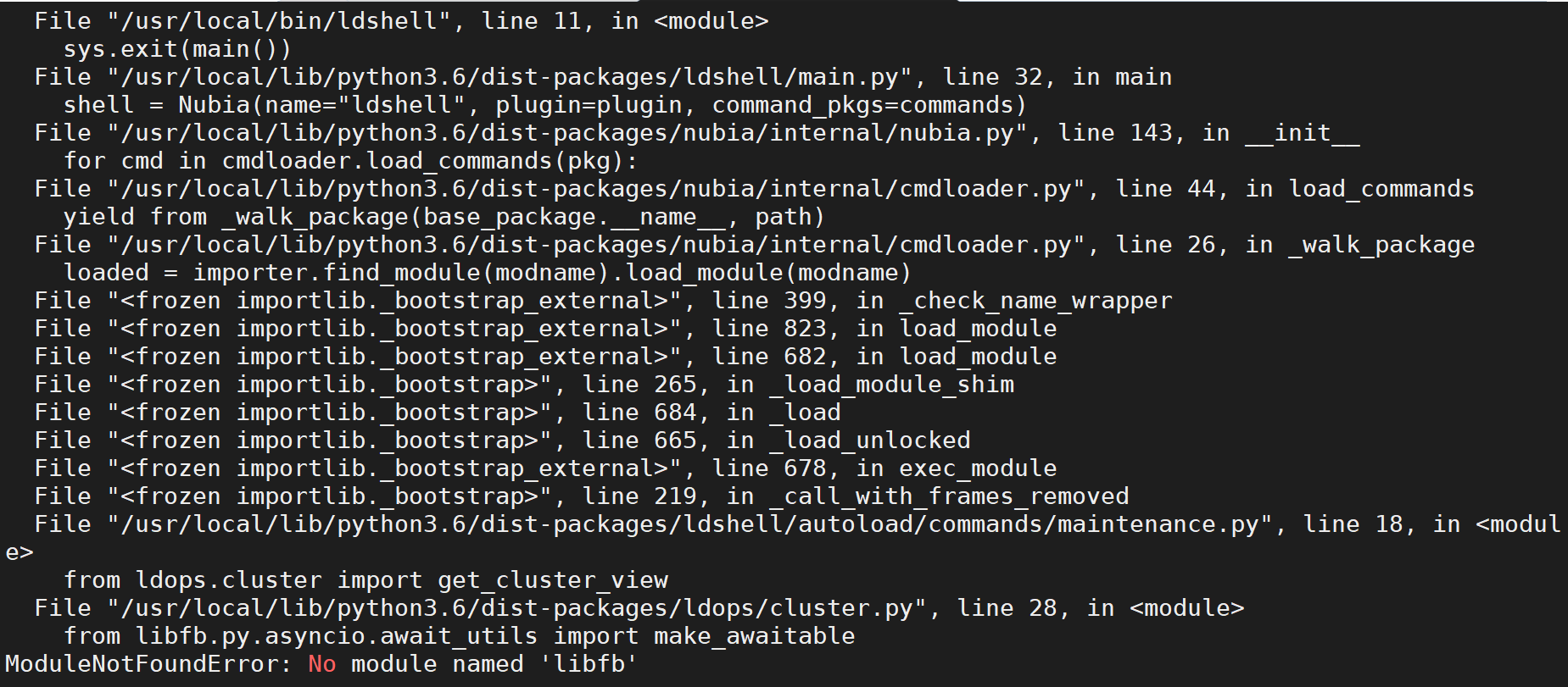 ModuleNotFoundError: No Module named 'libfb' · Issue #192 · facebookarchive/LogDevice · GitHub