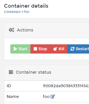 Launching a container with --link changes the display name of the target container in the ...