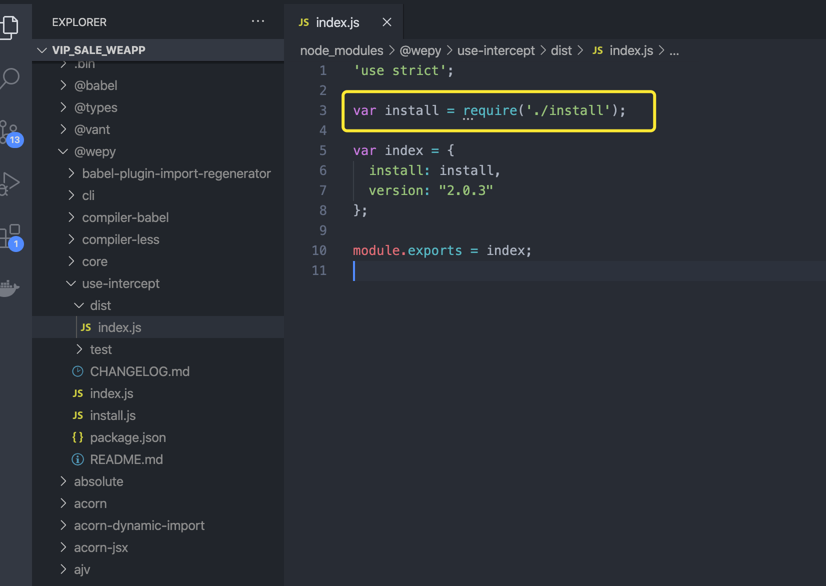 Wepyuse Intercept 包引入路径有误 · Issue 2656 · Tencentwepy · Github 