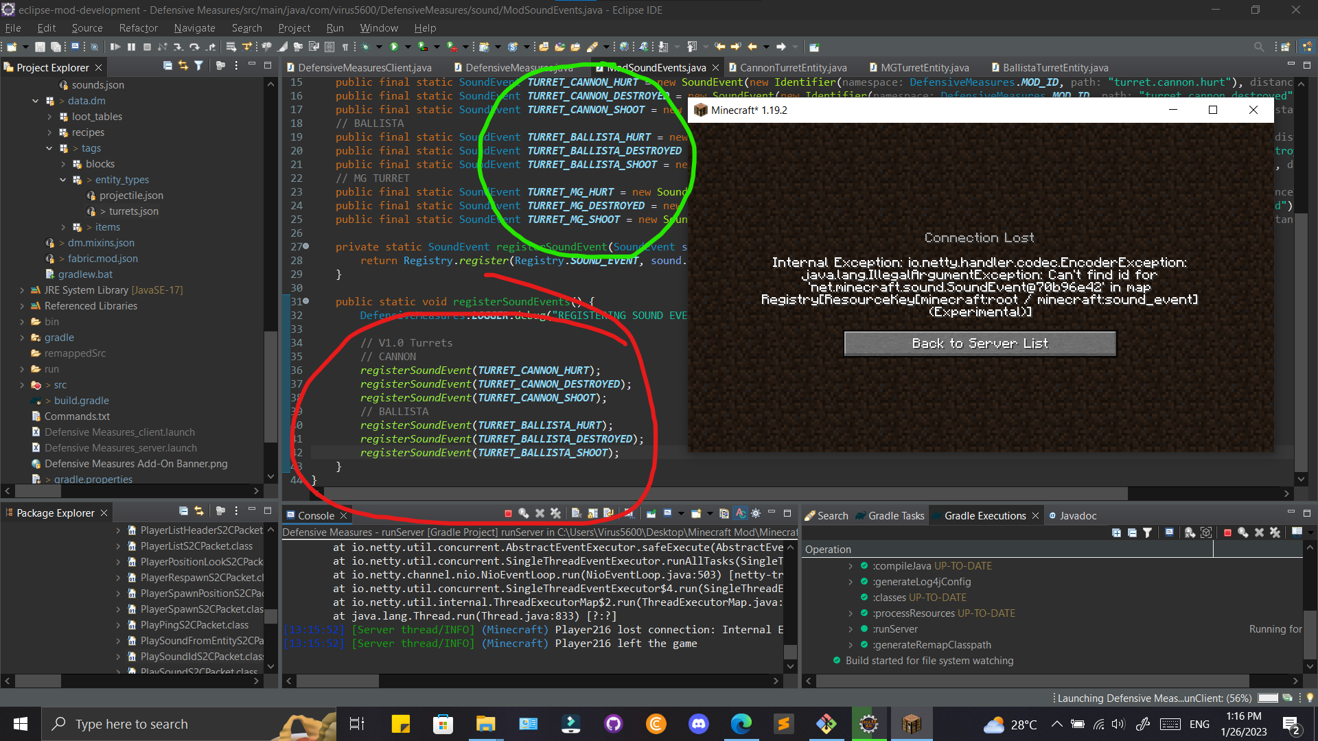 Client gets disconnected when custom sounds are played on dedicated server · FabricMC ...