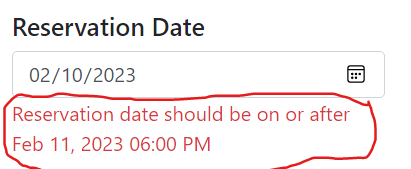 Provide Validation Message Area to all forms · Issue #25 · Virus5600/Party-Color-Reservation ...