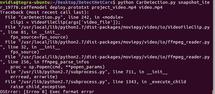 OSError: [Errno 8] Exec format error · Issue #2 · bpinaya/DetectNetCars · GitHub