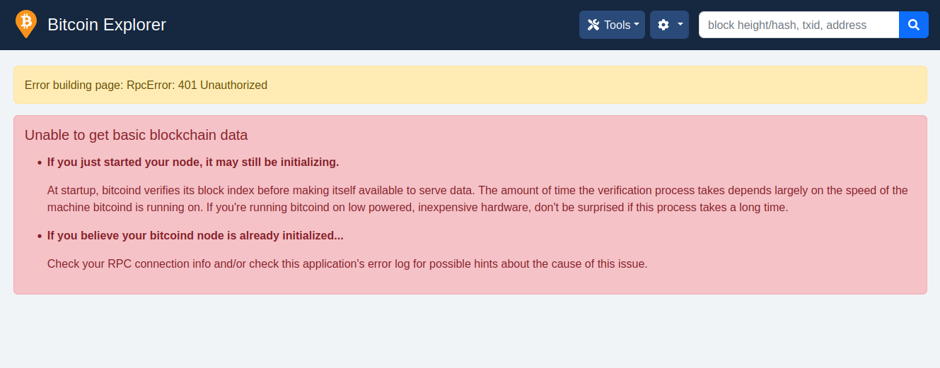 [BUG] BTC RPC Explorer breaks on Bitcoin Core restart · Issue #848 · raspibolt/raspibolt · GitHub