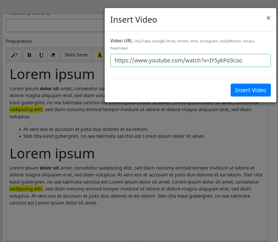 Bug: Media embeds (video/image) get cut off on Recipe Preparation on mobile devices · Issue ...