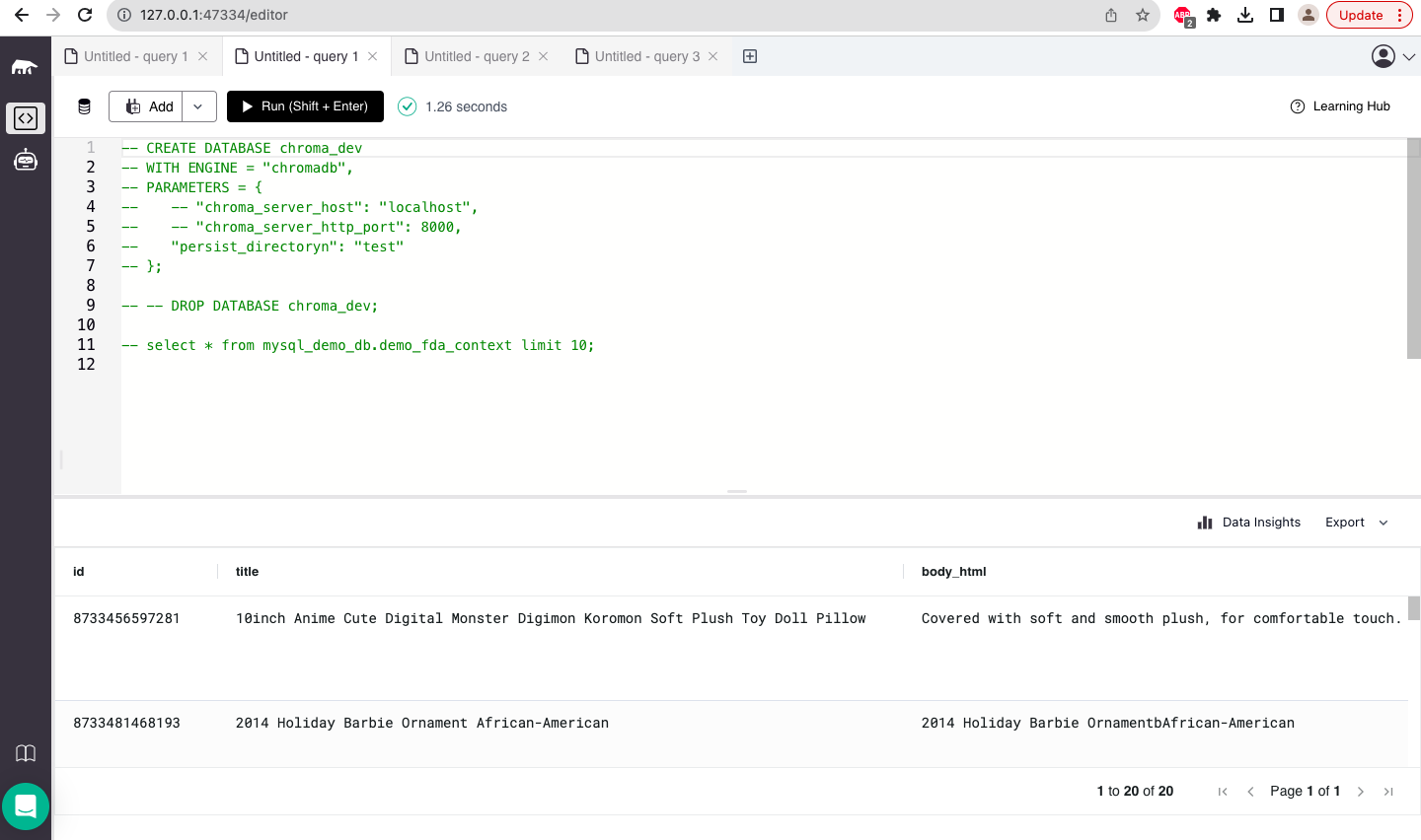[bug] Query Results Replicated Across All Open Query Editors Tabs · Issue 7552 · Mindsdb