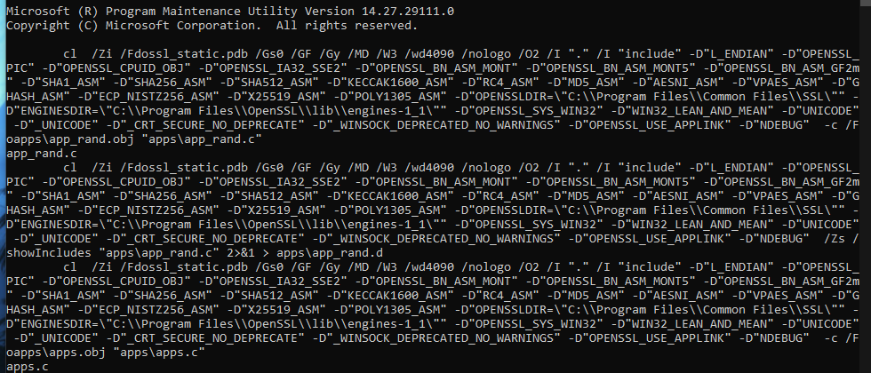 nmake / make install has indent problems on make file. Not running. (1.1.1) · Issue #13113 ...