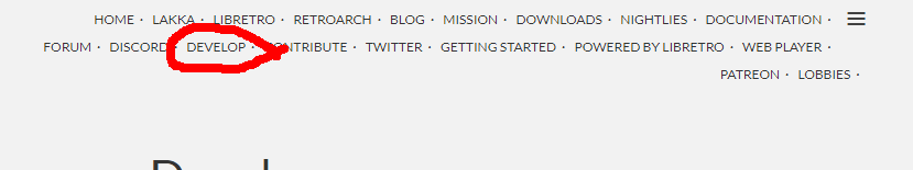 point libretro.com "Develop" header link to developer landing page · Issue #8360 · libretro ...