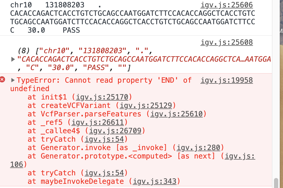 problem parsing vcf file · Issue #1079 · igvteam/igv.js · GitHub