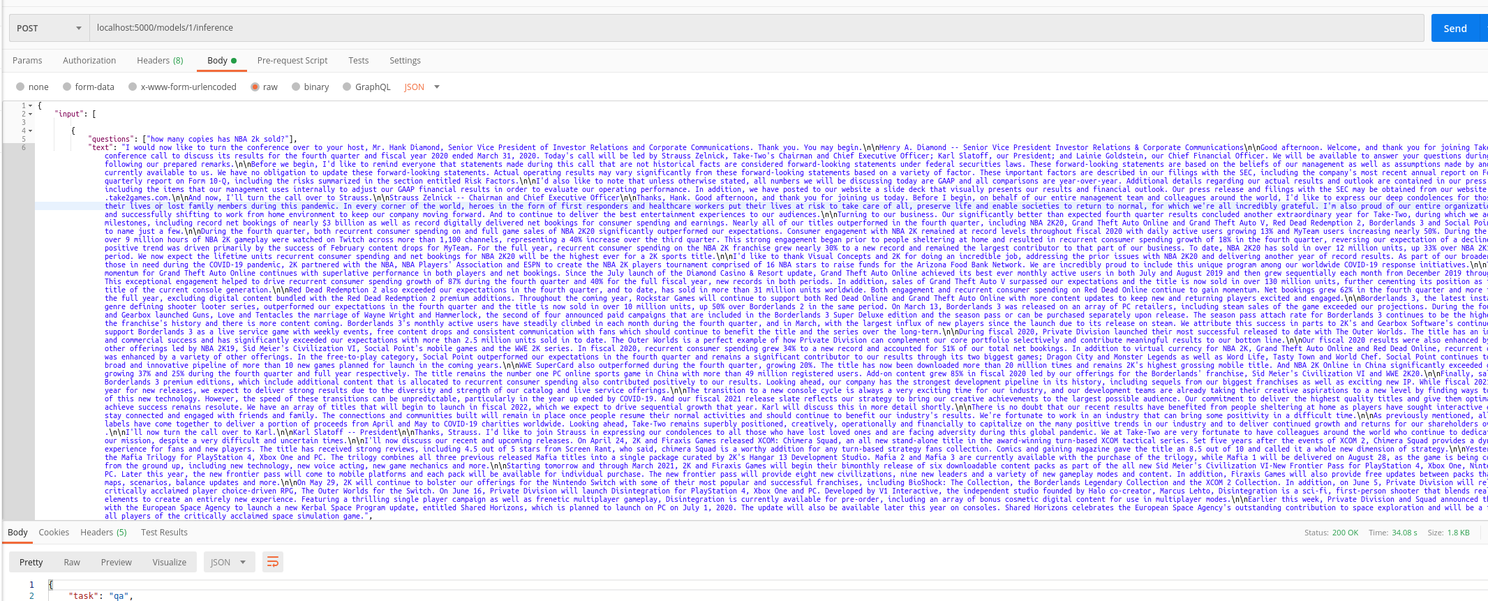 Extremely Slow Response Time · Issue #371 · deepset-ai/FARM · GitHub