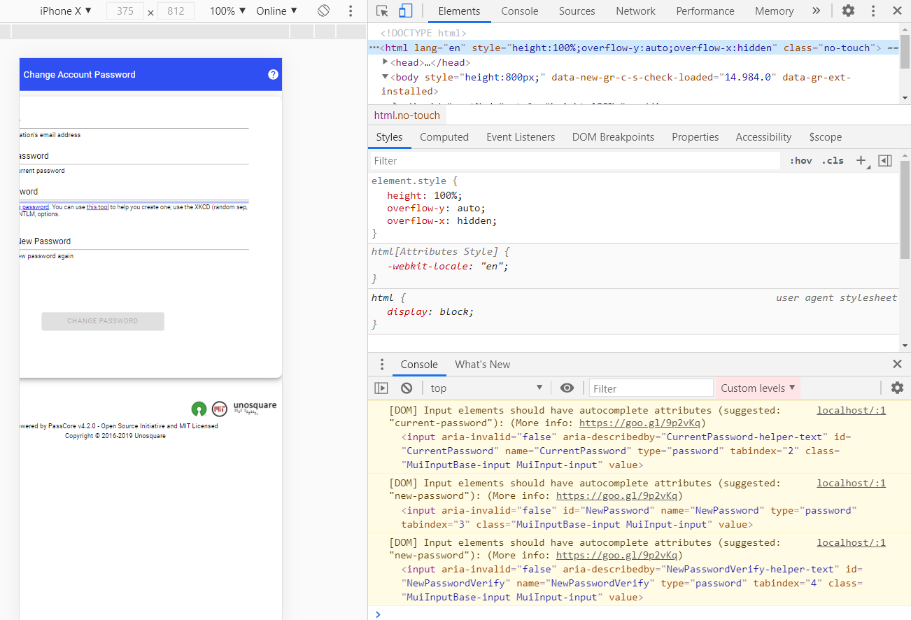 Responsive For Mobile · Issue 609 · Unosquare Passcore · Github