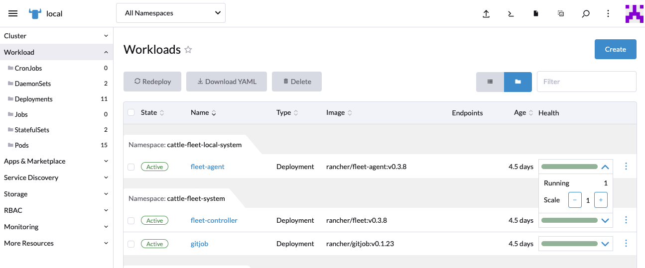 Allow workload to be scaled up/down from the Workload detail page · Issue #5114 · rancher ...
