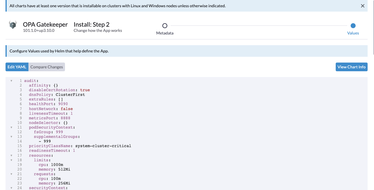 Gatekeeper chart install does not use custom UI component · Issue #8043 · rancher/dashboard · GitHub