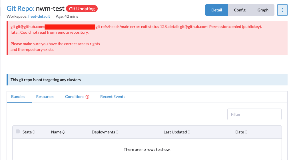 Setup error for a Fleet gitrepo are not propagated to UI · Issue #8187 · rancher/dashboard · GitHub