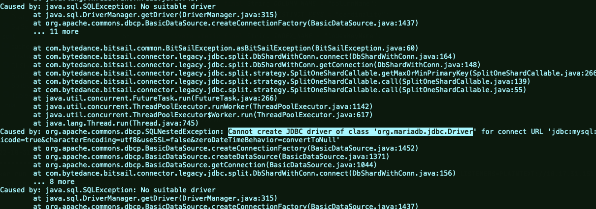 mariadb driver access mysql failed · Issue #81 · bytedance/bitsail · GitHub