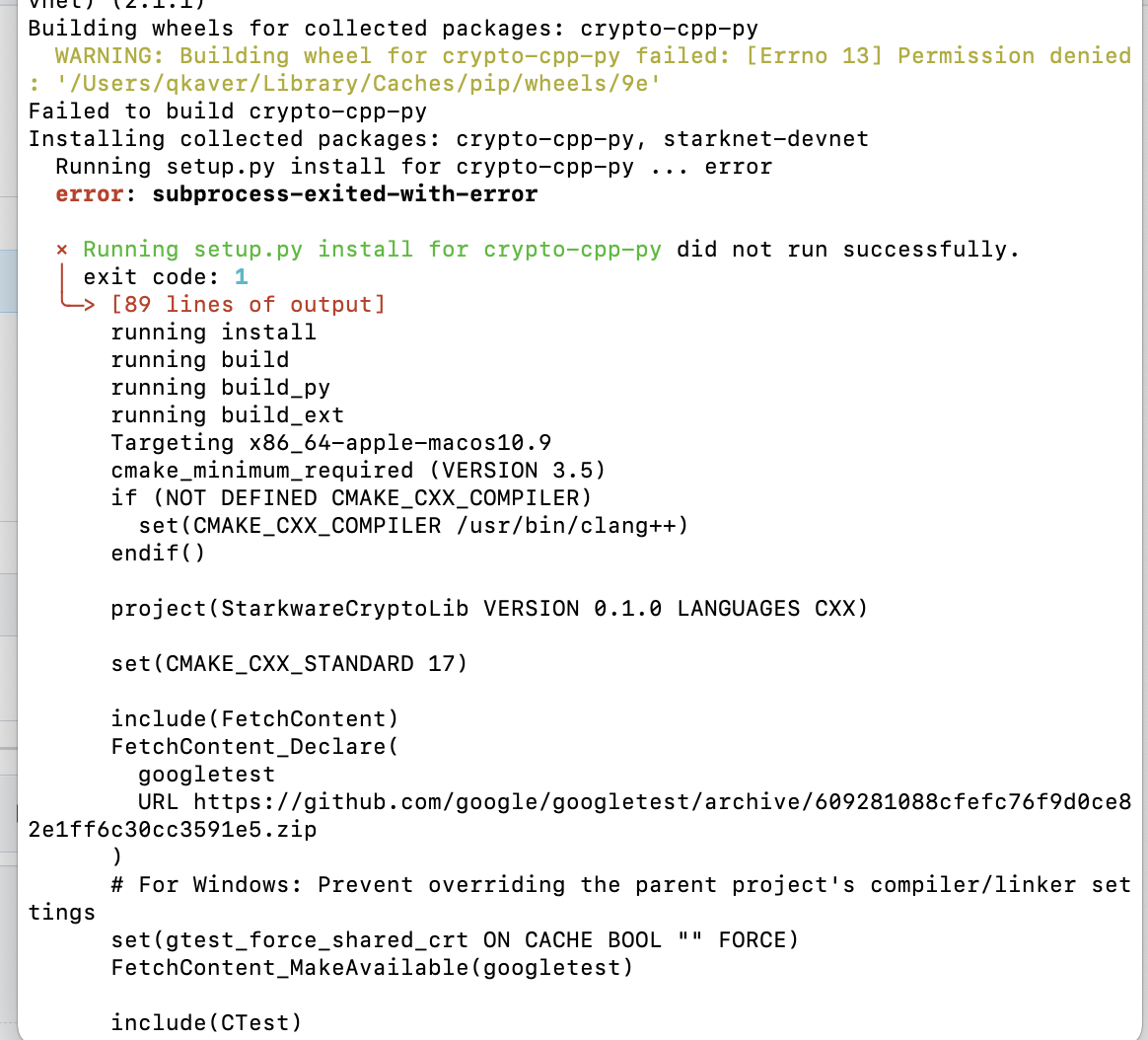 Pip Install Starknet Devnet · Issue 129 · 0xspaceshardstarknet Devnet · Github 