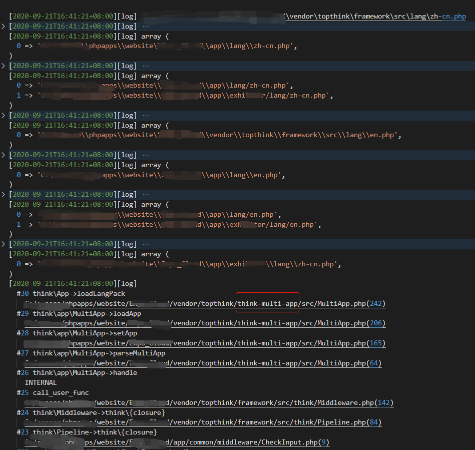 [TP6.0.2] 多语言版本加载错误，进行调式分析发现一次页码渲染中存在多次语言包加载，且最后被think-multi-app重置导致语言包错误！ · Issue #2378 · top ...